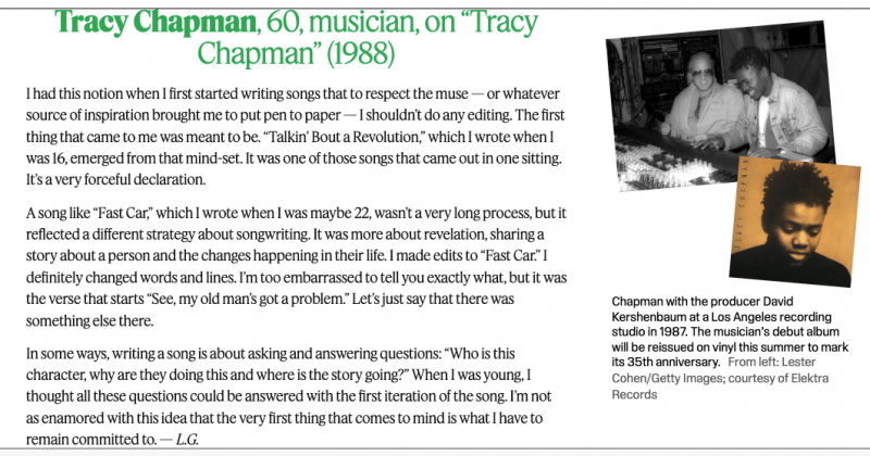 Tracy shares about her creative writing process, and especially about ...
